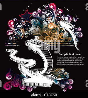 vector grunge background with 3d arrows Stock Photo - Alamy