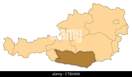 Map of Carinthia Stock Photo - Alamy