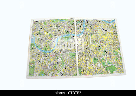 Old vintage map of the London area Stock Photo - Alamy