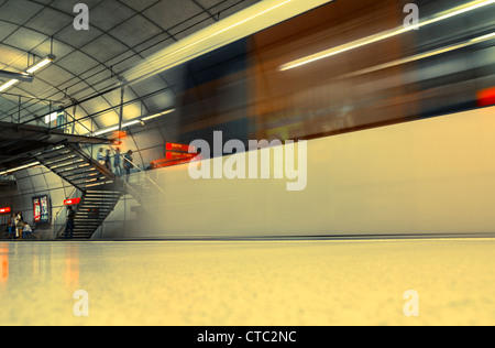 The Abando metro station in Bilbao, Spain, is an important ...