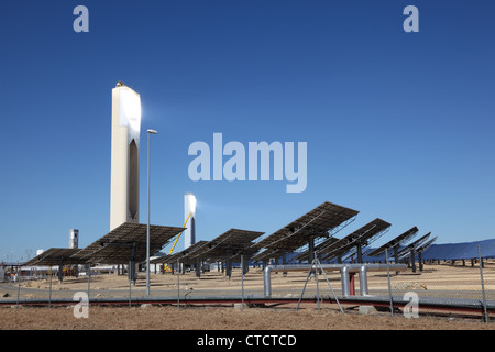 Solar power tower near Seville, Andalusia Spain Stock Photo - Alamy