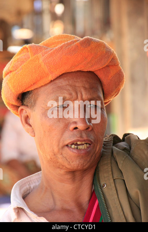 Myanmar, Burma. Burmese Man Wearing a Longyi, the Burmese Wrap-around ...