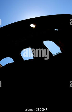 City of Rome, Italy. Angled Close up view of the west façade of the ...