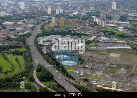 Aerial view of M8 Motorway in Glasgow, Scotland UK Stock Photo - Alamy