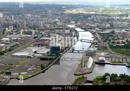 ARIEL view of Glasgow River Clyde Stock Photo - Alamy