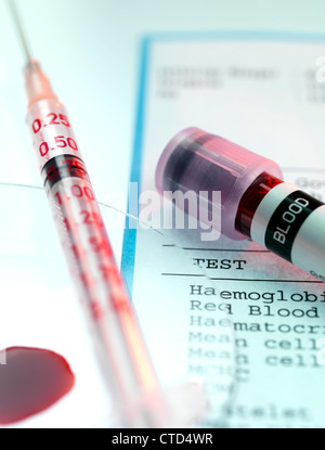Three test tubes for medical tests Stock Photo - Alamy
