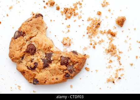 Half eaten chocolate chip cookie Stock Photo - Alamy
