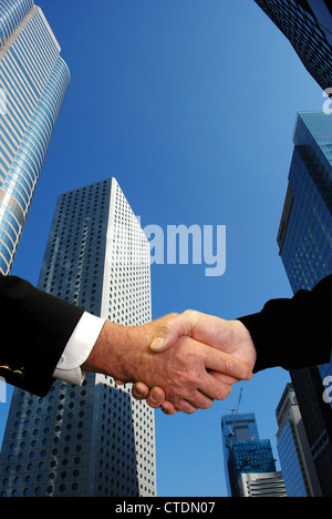 Business Partner Shake Hands on meetinig in modern office building ...