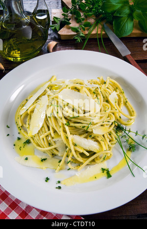 Rosemary on spaghetti Stock Photo - Alamy