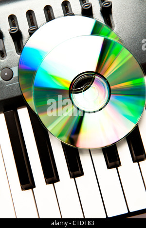 close up of compact disc on plain background Stock Photo - Alamy