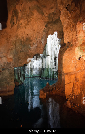 Sawailau, Fiji; limestone caves made famous by the film 'Blue Lagoon ...