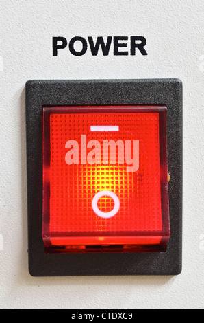 Big red button on light background - metaphor for Finger on the Button ...