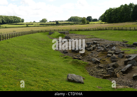 Remains of Piercebridge Roman bridge Stock Photo - Alamy