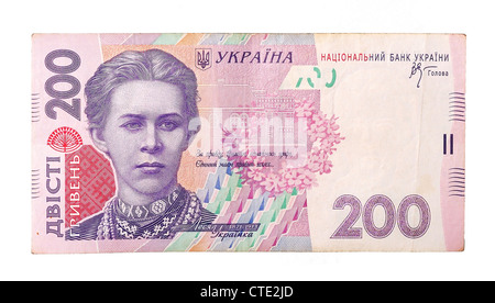 Ukrainian hryvnia, banknotes 200 hryvnias. Money background, Ukraine ...