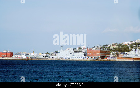 The SAS Drakensberg fleet replenishment ship departs from the Simons ...