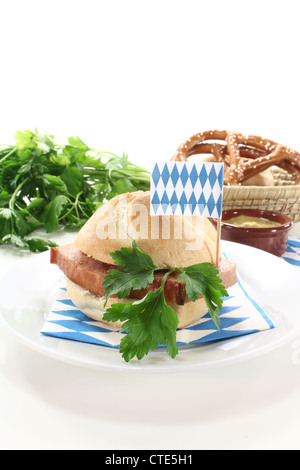 delicious roll with beef and pork loaf Stock Photo - Alamy