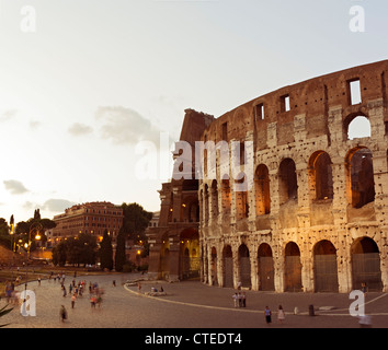 Colosseum in rome with blurred foreground and defocused background ...