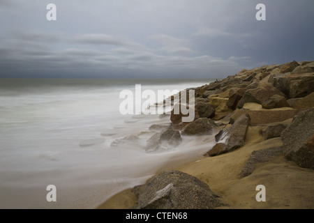 Rocks along Fort Fisher, North Carolina Stock Photo - Alamy