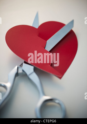 heart shape paper cutting Stock Photo - Alamy