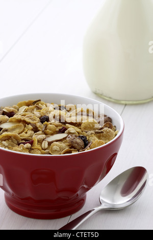 Delicious and nutritious lightly toasted breakfast muesli or granola ...