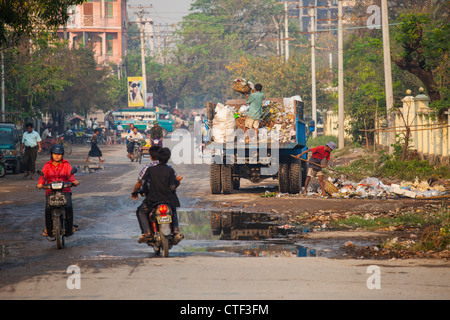 Garbage collection in Mandalay, Myanmar Stock Photo - Alamy