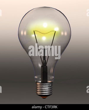 Light bulb on grey background Stock Photo - Alamy