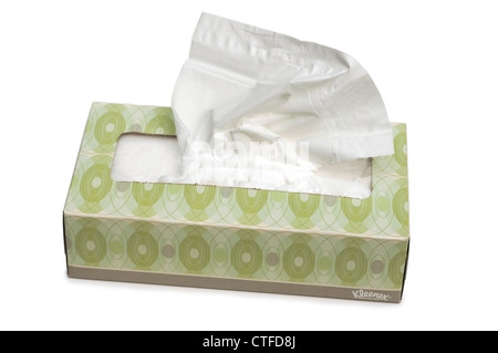 A tissue sticking out of a tissue box Stock Photo - Alamy