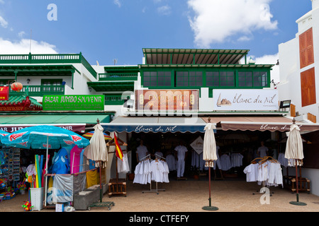 Shops at the water front - Playa Blanca, Lanzarote, Canary Islands ...