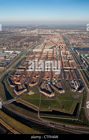The Netherlands, Den Haag, The Hague, Aerial view of modern Den Haag ...