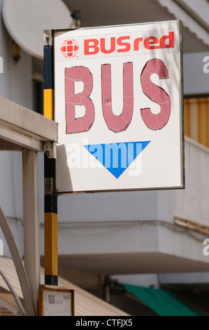Bus Stop sign, Spanish Stock Photo - Alamy