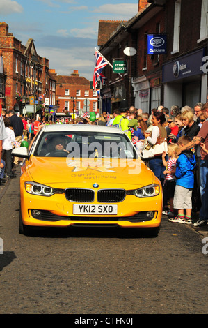 The official Olympic torch relay car - Part of the Olympic Torch parade ...