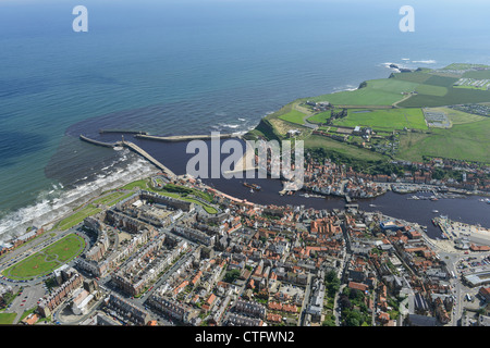 Aerial image showing Whitby Abbey Stock Photo - Alamy