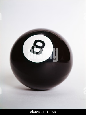 Vintage billiard balls with eight ball in focus Stock Photo - Alamy