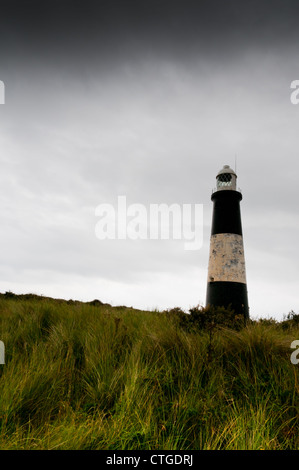 Derelict Spurn Point lighthouse on the river Humber Estuary dramatic ...