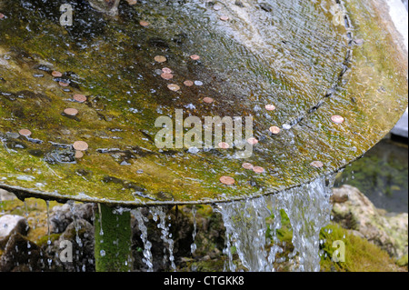A fountain fed by thermal springs in Derwent Gardens matlock bath ...
