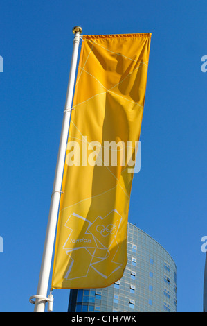olympic flag flying Stock Photo - Alamy