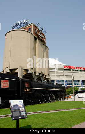 Locomotive in the Roundhouse Park, Toronto Railway Museum Stock Photo ...