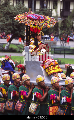 Inti Raymi re-enactment, Inca Festival of the Sun at Coricancha temple ...
