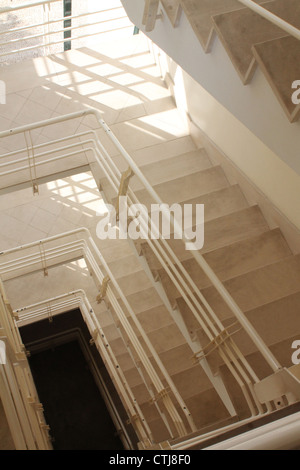 View from the top of a multiple staircase looking down Stock Photo - Alamy