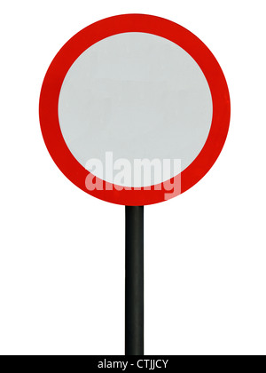 Empty red circle or circular road sign Stock Photo: 104326567 - Alamy