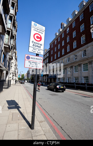 Congestion Charge Zone Sign, London, United Kingdom Stock Photo - Alamy