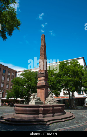 Neubrunnenplatz square along Kaiserstrasse central Mainz city state of ...