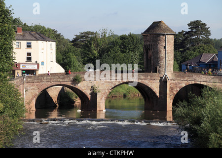 Monnow Bridge and Gate over the River Monnow, Monmouth, Monmouthshire ...