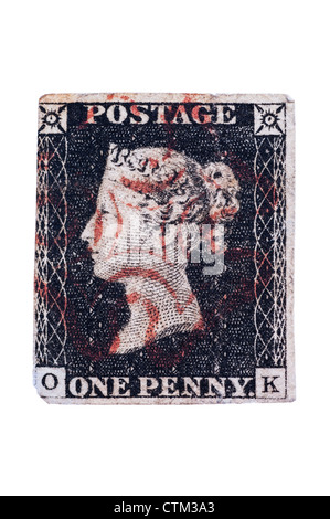 Victorian British postage stamp, 1d, Penny Venetian Red, Circa 1880 ...