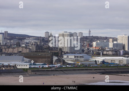 Elevated view of Aberdeen Scotland February 2012 Stock Photo - Alamy