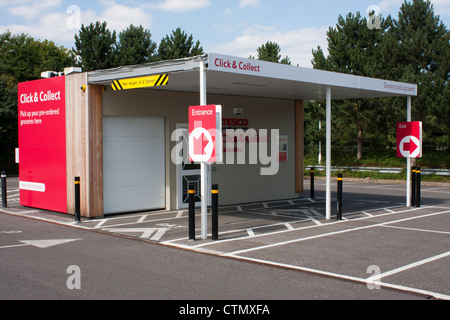 Click and collect grocery collection point in Asda store car park Stock ...