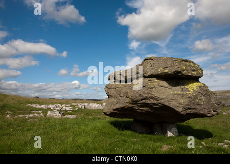 The Norber Erratics rock formations, Norber Dale near the village of ...