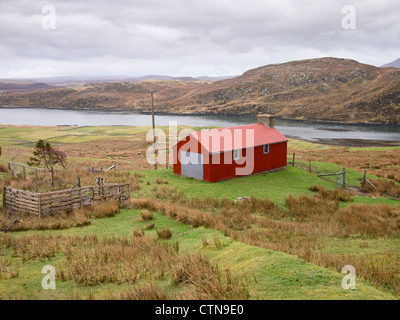 Red Shed, Balallan, Isle of Lewis, Scotland Stock Photo - Alamy