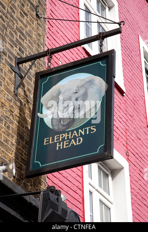 Elephants Head Pub Sign, Camden High Street, Camden Town, London ...
