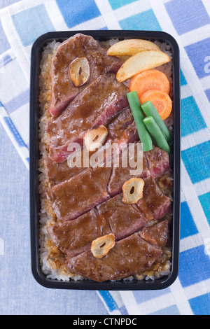 Beef Steak Bento Stock Photo - Alamy